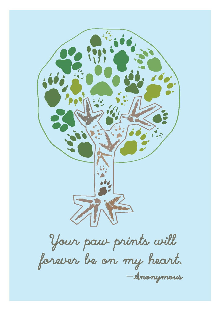Tree Dedication Card - Paw Prints – TreePeople Store